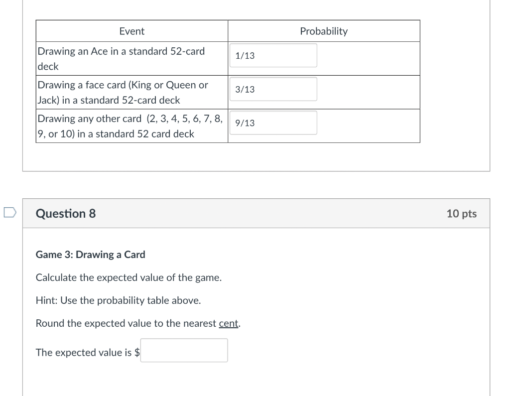Solved Use this game for questions 7-9. What is expected | Chegg.com