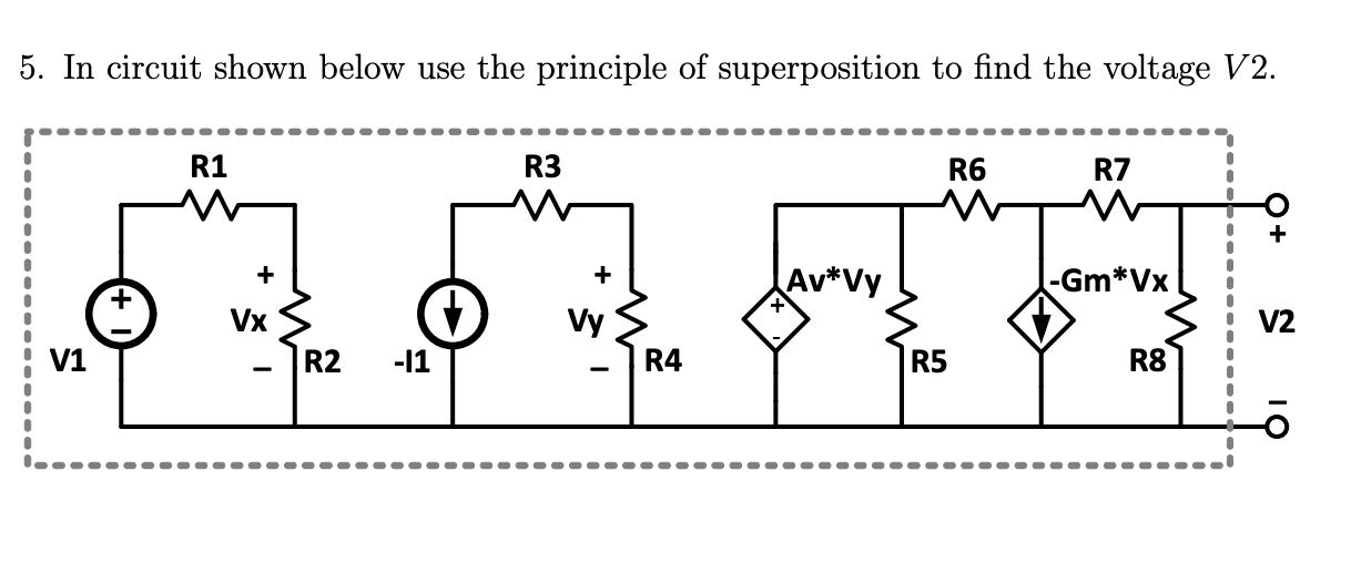 Solved 5. In circuit shown below use the principle of | Chegg.com