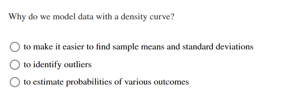 Solved Modeling Data Reasons for Modeling Data with Density | Chegg.com