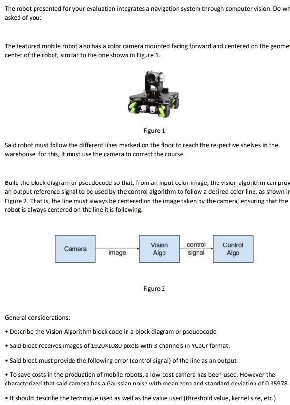 Solved The robot presented for your evaluation integrates a | Chegg.com