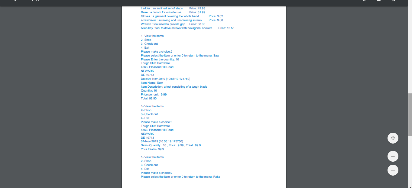 Solved Hardware store Invoice Create a class called Invoice | Chegg.com Solved Hardware store Invoice Create a class called Invoice | Chegg.com