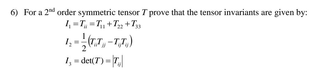 Solved 6) For a 2nd order symmetric tensor T prove that the | Chegg.com