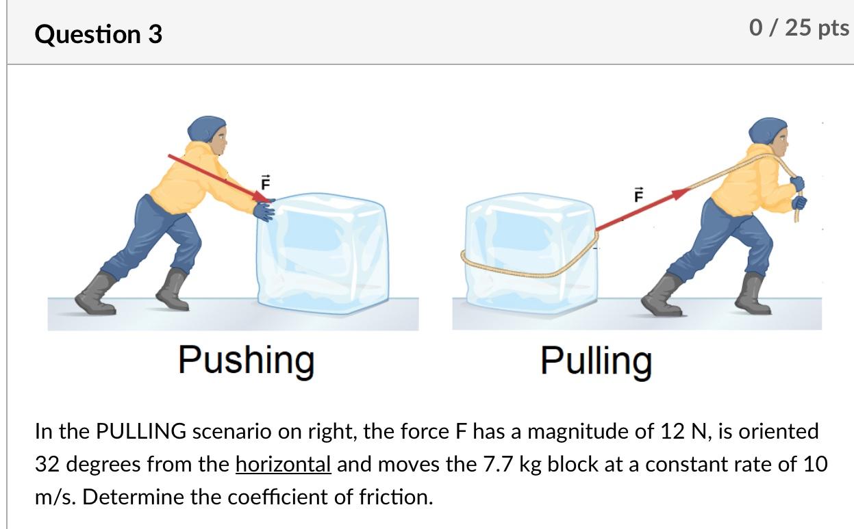Solved Question 3 0/25 pts In the PULLING scenario on right, | Chegg.com Solved Question 3 0/25 pts In the PULLING scenario on right, | Chegg.com