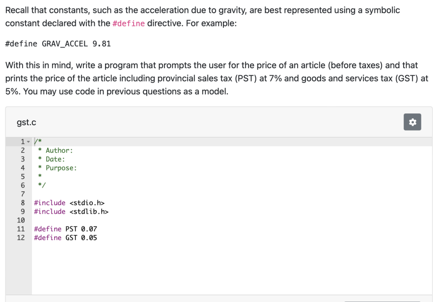 Solved Recall that constants, such as the acceleration due | Chegg.com