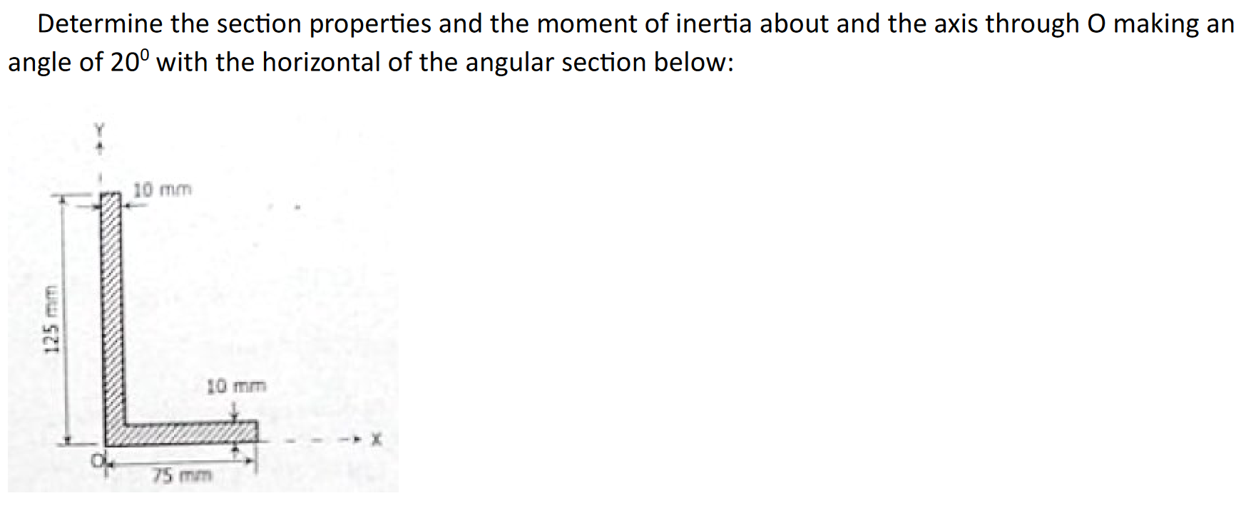 Solved Determine the section properties and the moment of | Chegg.com