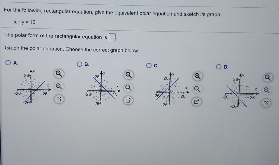 Solved For the following rectangular equation, give the | Chegg.com