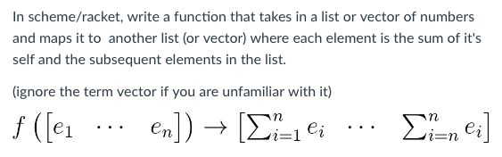 Solved In scheme/racket, write a function that takes in a | Chegg.com