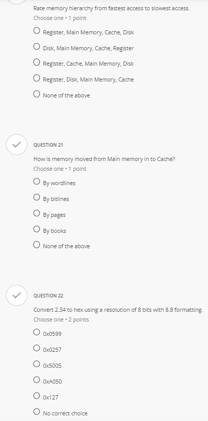 Solved Rate Memory Hierarchy From Fastest Access To Slowest