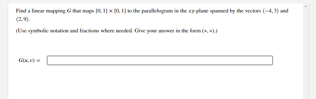 Solved Find a linear mapping G that maps [0, 1] x [0, 1] to | Chegg.com