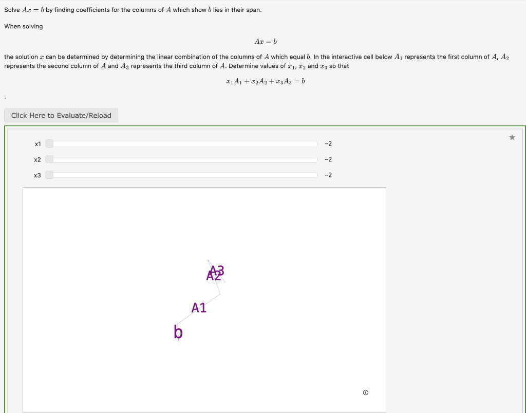 Solve Ax=b by finding coefficients for the columns of | Chegg.com