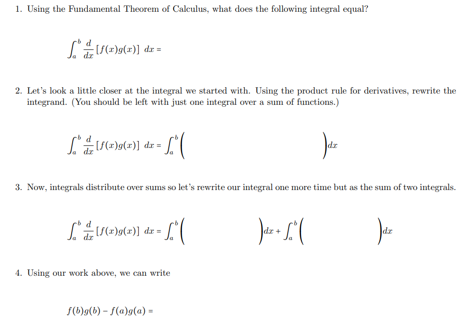 Solved 1. Using the Fundamental Theorem of Calculus, what | Chegg.com
