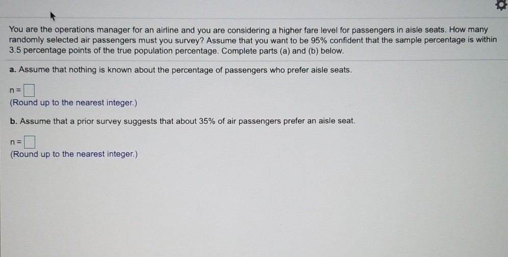 Solved You are the operations manager for an airline and you | Chegg.com