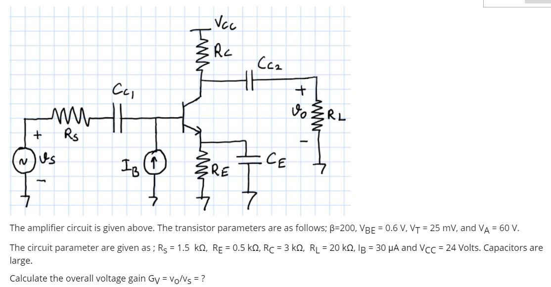Solved Vcc ERC Cc2 , Cc, HH MM HH + Vo ERL + Rs Nus 13 CE | Chegg.com