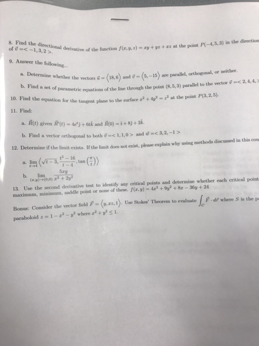 Solved Find The Directional Derivative Of The Function F X