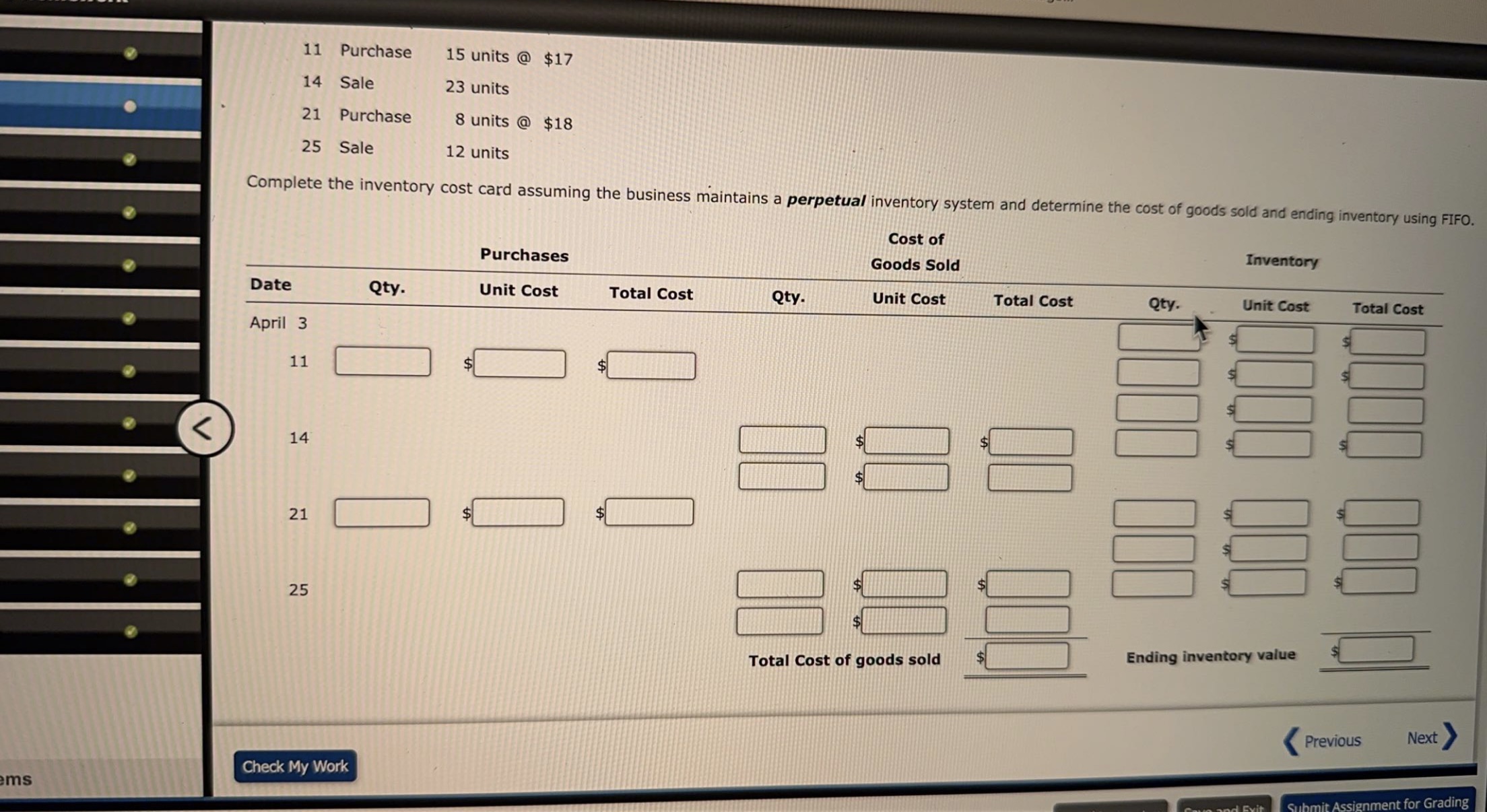 Solved Beginning inventory, purchases, and sales data for | Chegg.com