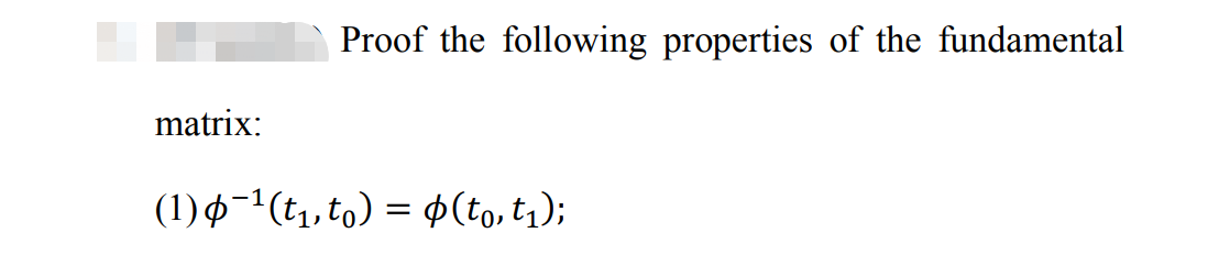 Solved matrix: Proof the following properties of the | Chegg.com