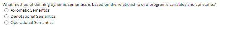 Solved What method of defining dynamic semantics is based on | Chegg.com