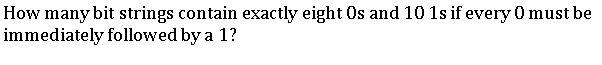 Solved How many bit strings contain exactly eight Os and 10 | Chegg.com