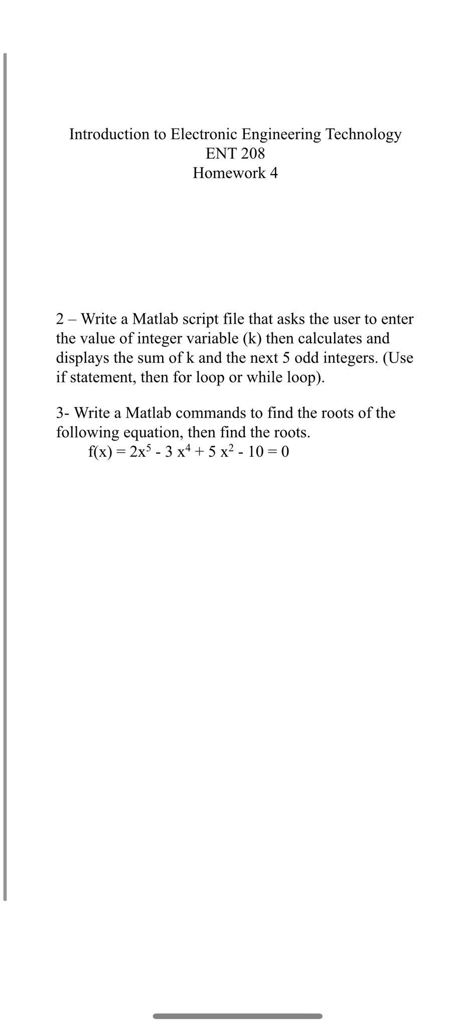 Solved Introduction to Electronic Engineering Technology ENT | Chegg.com