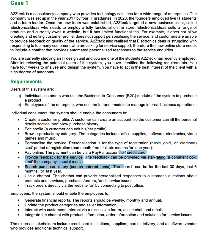 Solved Item 3(a) - Use Case Diagram: Draw a use case diagram | Chegg.com