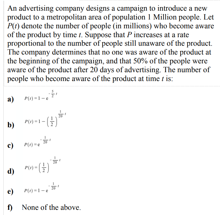 Solved An advertising company designs a campaign to | Chegg.com