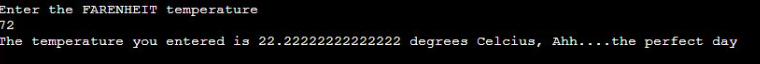 Solved Java Program For Celsius To Fahrenheit Conversion 
