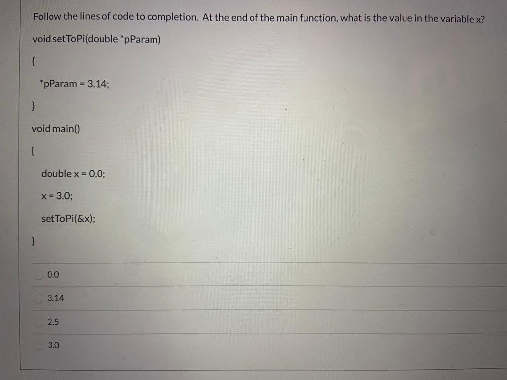 Solved The following code is an example of what kind of | Chegg.com
