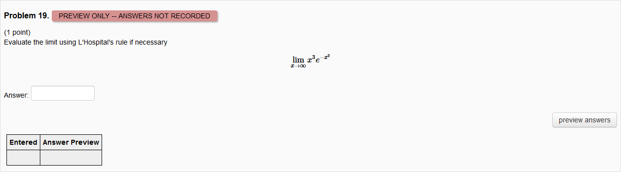 Solved Problem 18. PREVIEW ONLY -- ANSWERS NOT RECORDED (1 | Chegg.com