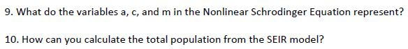 Solved Please help answer these two Mathematical Modeling | Chegg.com