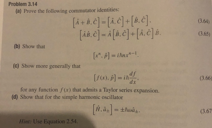 Solved Problem 3.14 (a) Prove the following commutator | Chegg.com