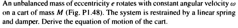 Solved An unbalanced mass of eccentricity e rotates with | Chegg.com