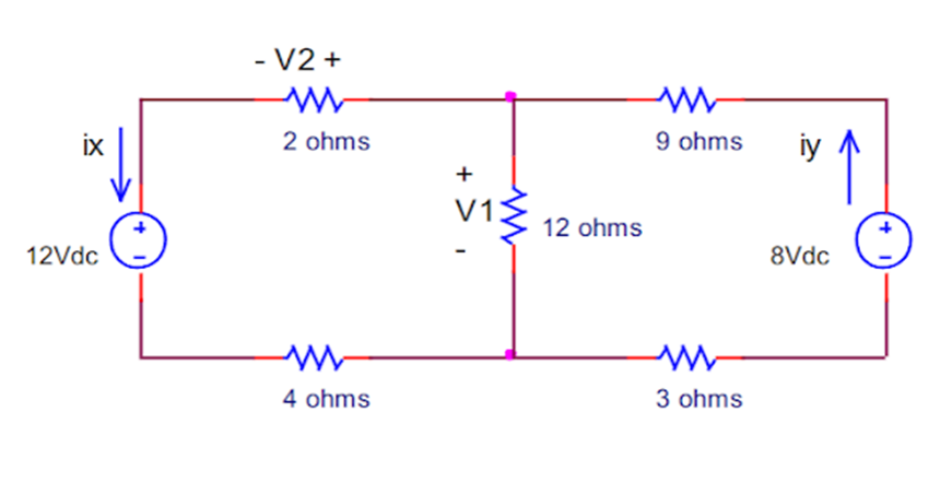 Solve for the value of the variables in the circuit: | Chegg.com
