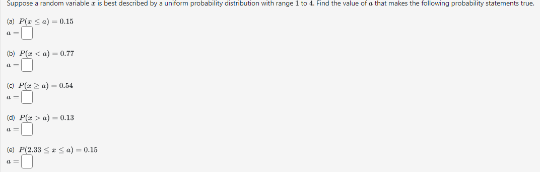 Solved Suppose a random variable x is best described by a | Chegg.com
