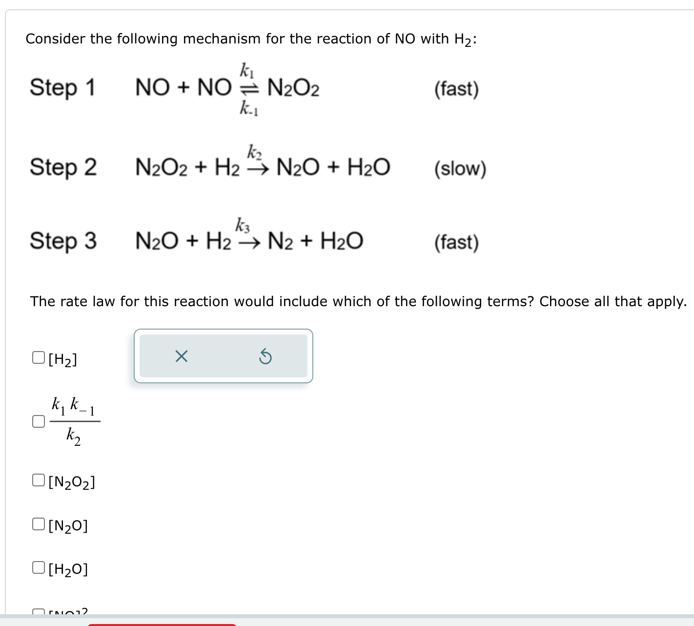 Solved Consider the following mechanism for the reaction of | Chegg.com