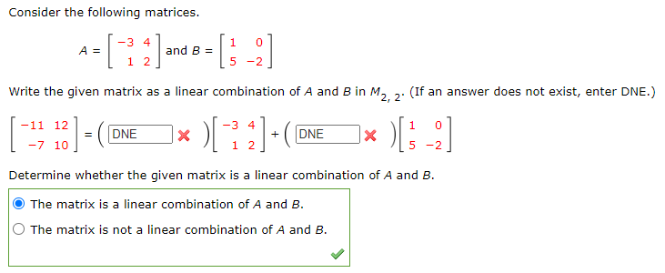 Solved Consider the following matrices. A=[−3142] and | Chegg.com