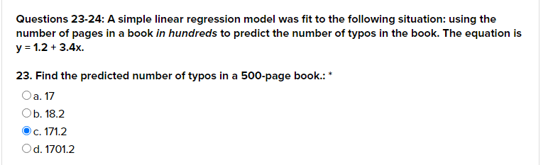 Solved Questions 23-24: A simple linear regression model was | Chegg.com