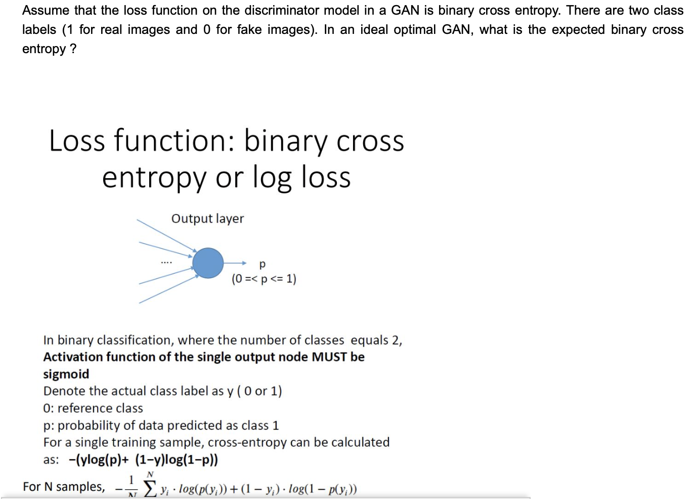 Solved Assume that the loss function on the discriminator | Chegg.com