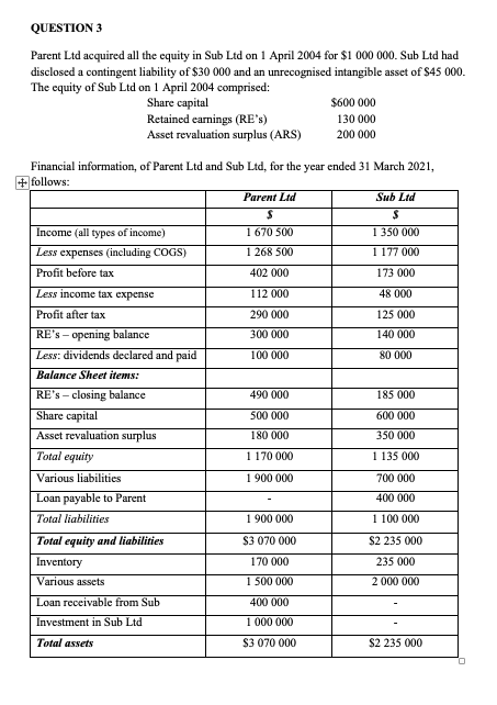 Solved QUESTION 1 Note: This question uses the same | Chegg.com