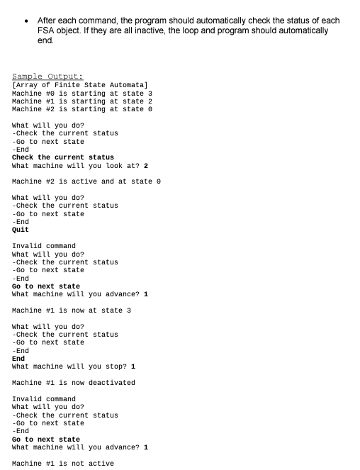 Solved Assignment 7B: Multiple Finite State Automata. Custom | Chegg.com