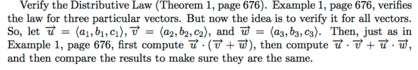 Solved Verify the Distributive Law (Theorem 1, page 676). | Chegg.com