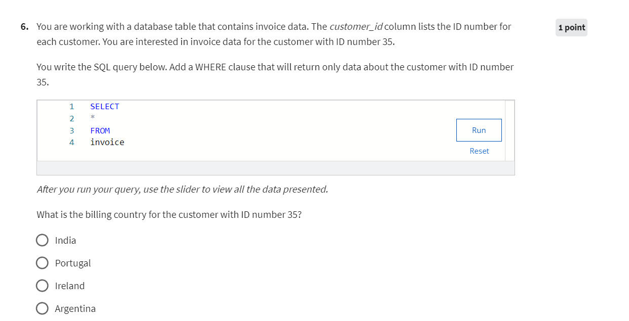Solved You Are Working With A Database Table That Contains Chegg