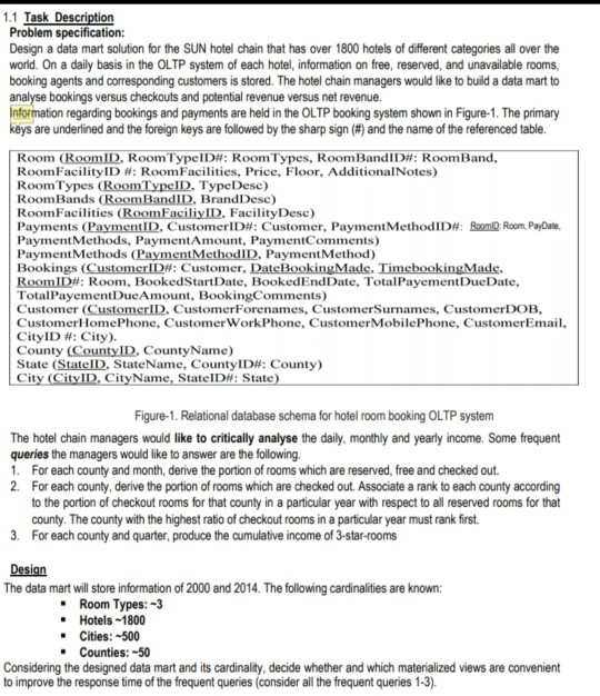 1.1 Task Description Problem specification: Design a | Chegg.com