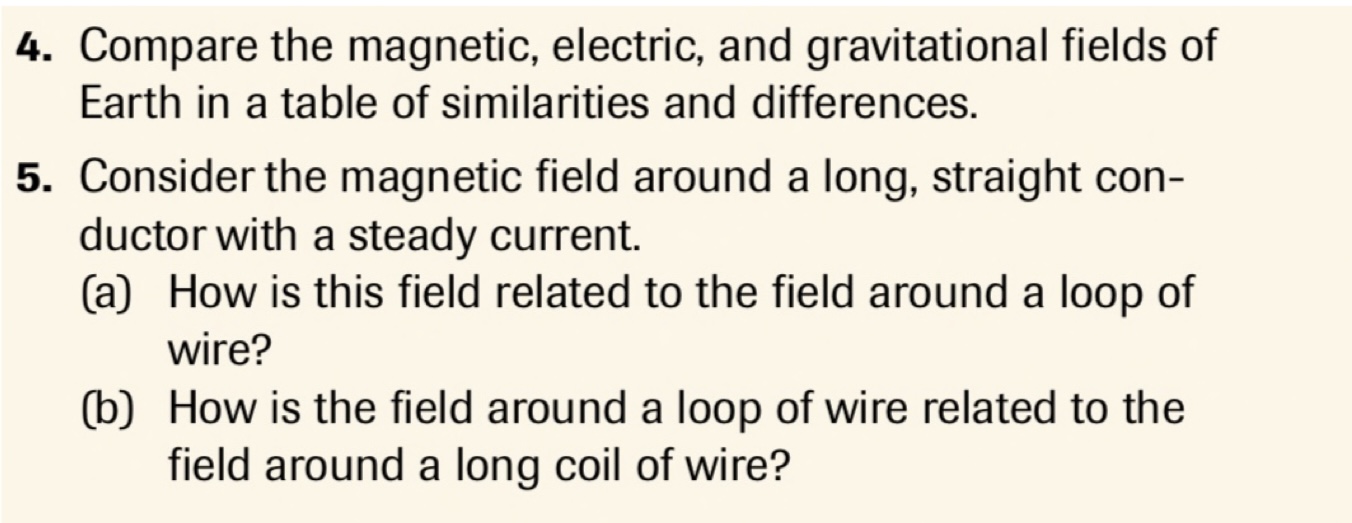 Solved 4. Compare the magnetic, electric, and gravitational | Chegg.com