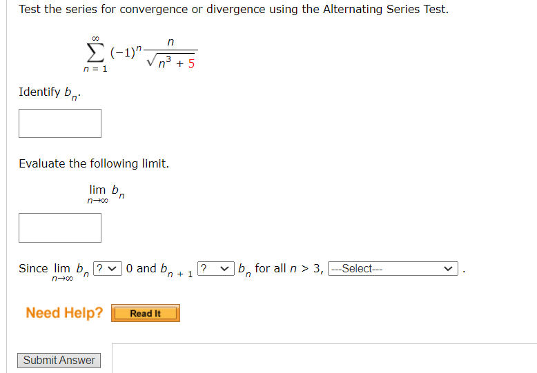 Solved Test the series for convergence or divergence using | Chegg.com
