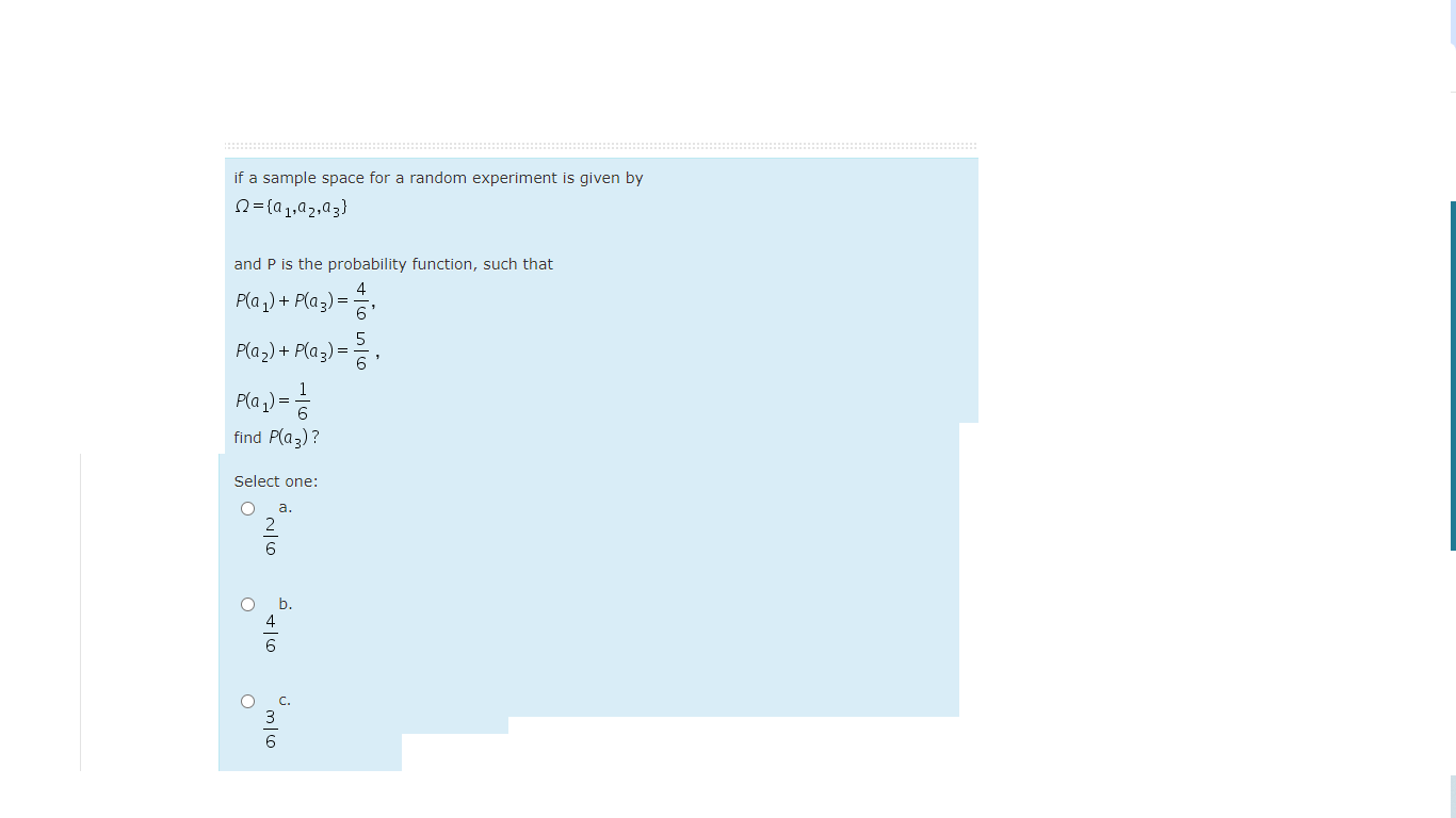 Solved if a sample space for a random experiment is given | Chegg.com