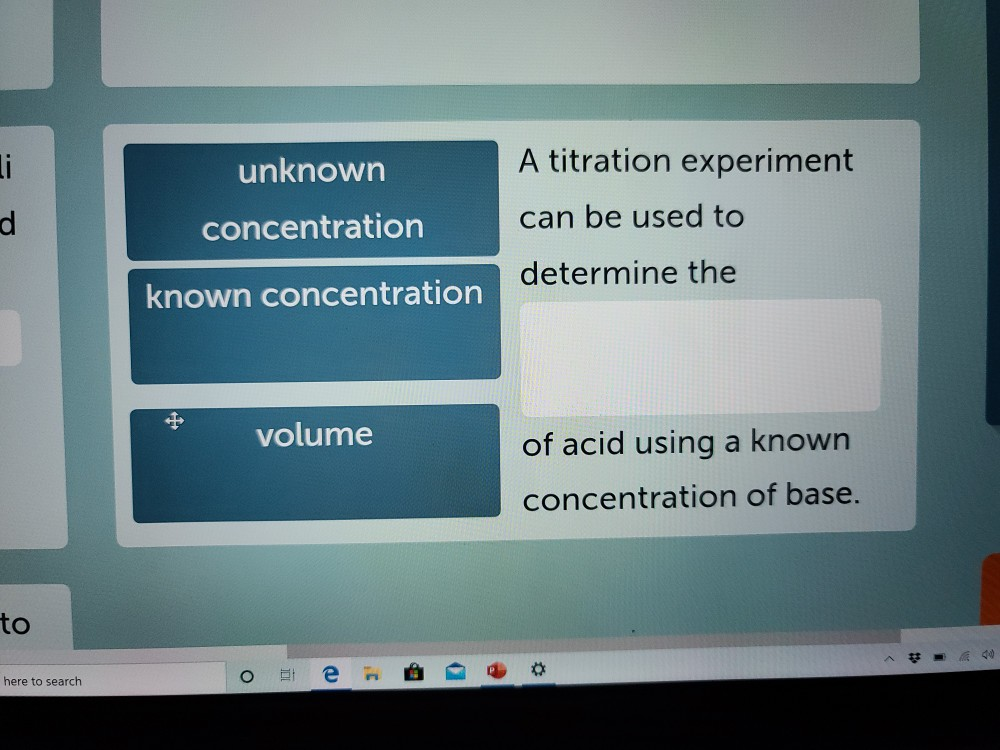 Solved = unknown concentration A titration experiment can be | Chegg.com
