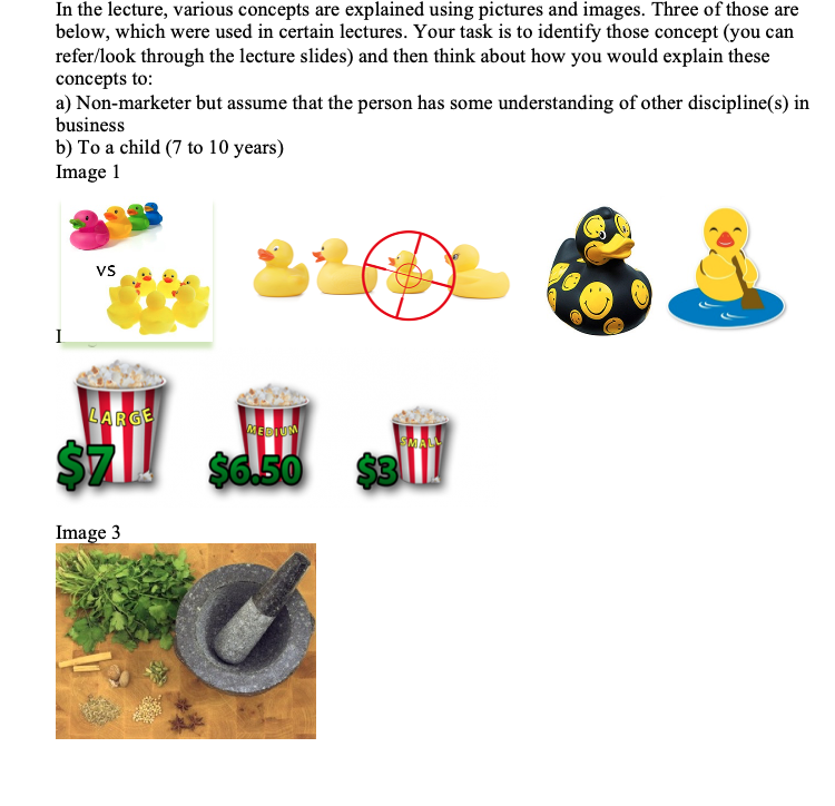 Solved In the lecture, various concepts are explained using | Chegg.com