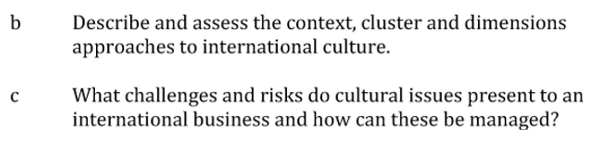 Solved b Describe and assess the context, cluster and | Chegg.com