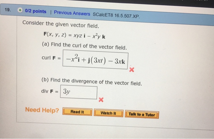 Solved Consider the given vector field. F(x, y, z) = xyz i | Chegg.com