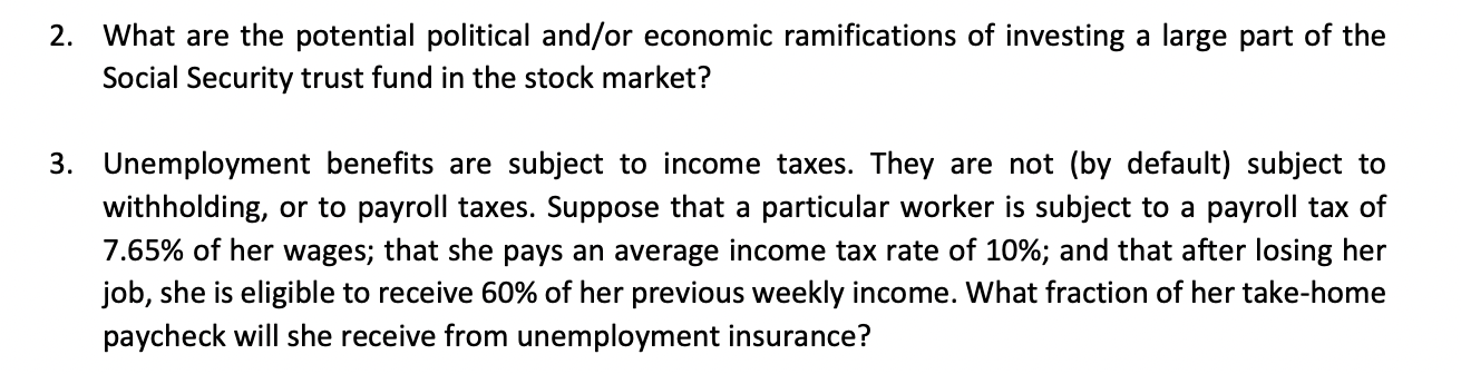 Solved 2. What are the potential political and/or economic | Chegg.com